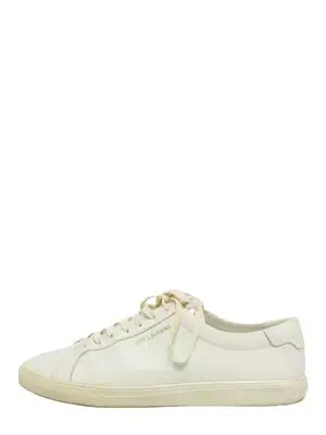 Saint Laurent Andy Calf Leather Sneakers - White