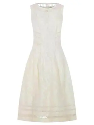 Ermanno Scervino Floral Panelled Dress - Neutrals