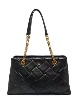 Dkny Quilted Chain Tote Bag - Black