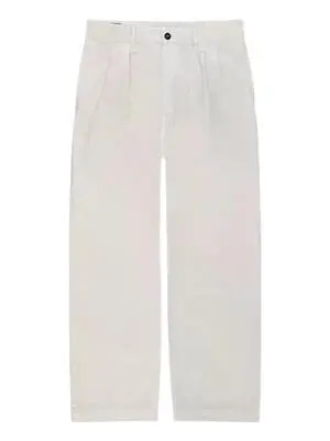 FORTELA Front-pleated Trousers - White