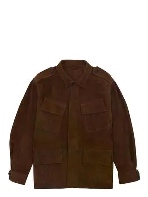 FORTELA Four-pocket Suede Jacket - Brown