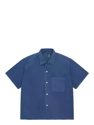 FORTELA Patch-pocket Short-sleeve Shirt - Blue