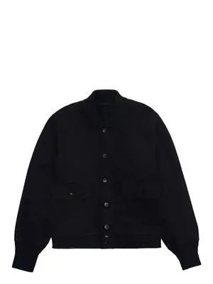 FORTELA Twill Bomber Jacket - Black