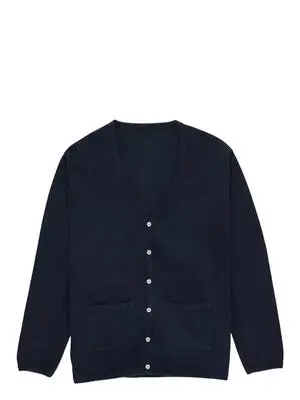 FORTELA Cardy V-neck Pocket Cardigan - Blue