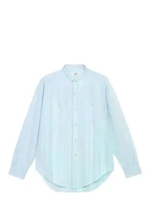 FORTELA Work Striped Patch-pocket Shirt - Blue