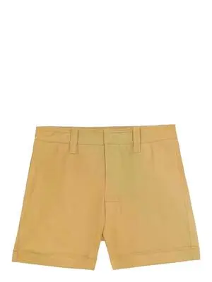 FORTELA Bedford Zigzag Stitch Cotton Bermuda Shorts - Brown