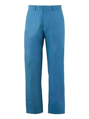 FORTELA Maine Canvas Cotton Trousers - Blue