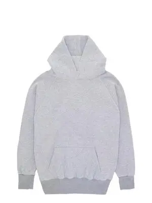 FORTELA Vintage-hood Kangaroo-pocket Hoodie - Grey
