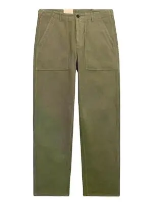 FORTELA Patch Pocket Corduroy Trousers - Green