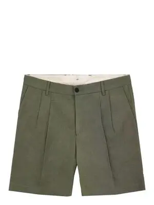 FORTELA Pleated Bermuda Shorts - Green