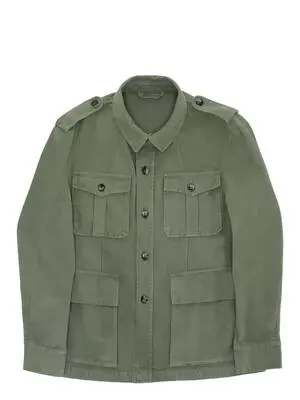 FORTELA Buttoned Four-pocket Overshirt - Green