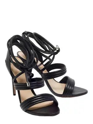 ALEXANDRE BIRMAN Leather Strappy Stiletto Sandals - Black
