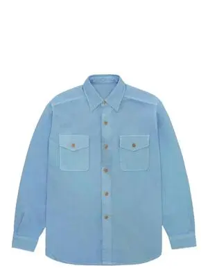 FORTELA Cpo Buttoned Pocket Overshirt - Blue