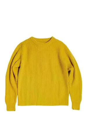FORTELA Alberto Ribbed Crew Neck Sweater - Yellow