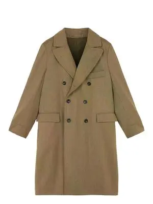FORTELA Serwilliam Double-breasted Flap-pocket Coat - Green