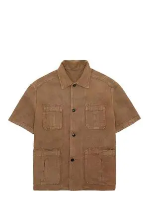 FORTELA Bohem Pocket Short-sleeve Shirt - Brown