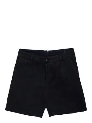 FORTELA Front-pleat Bermuda Shorts - Blue