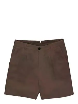FORTELA Pleated Bermuda Shorts - Brown
