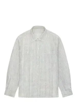 FORTELA Striped Chest-pocket Shirt - White