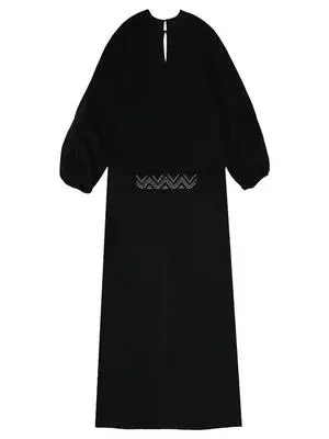 FORTELA Gilberte Balloon-sleeve Maxi Dress - Black
