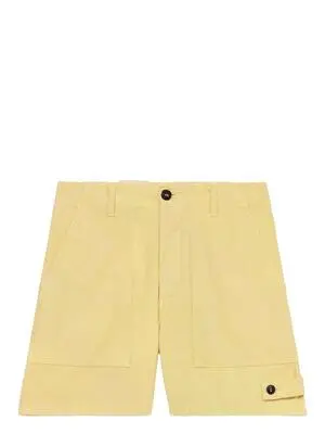 FORTELA Button Pocket Shorts - Yellow