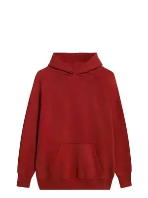 FORTELA Hooded Hoddie With Kangaroo Pocket - Red