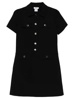 DKNY Button Pocket Mini Dress