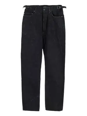 Balenciaga Distressed Wide-leg Jeans - Black