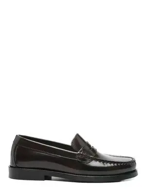 VINNY'S Frankie Leather Penny Loafers - Brown