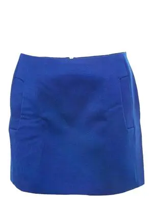 Maje Gabardine Mini Skirt - Blue