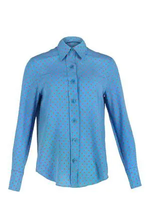 JOSEPH Polka-dot Button-up Shirt - Blue