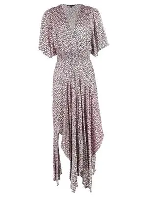 Maje Geometric-pattern Midi Dress - Pink