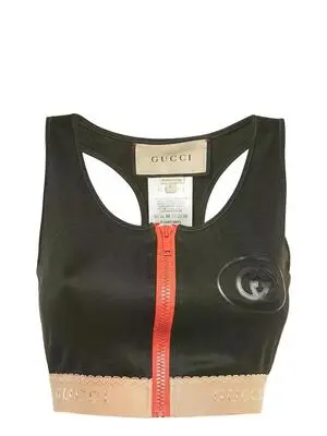 Gucci Zipped Sports Bra - Black