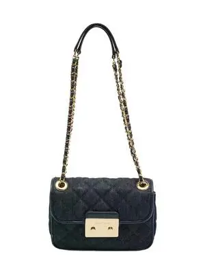 Michael Kors Quilted Chain Shoulder Bag - Blue