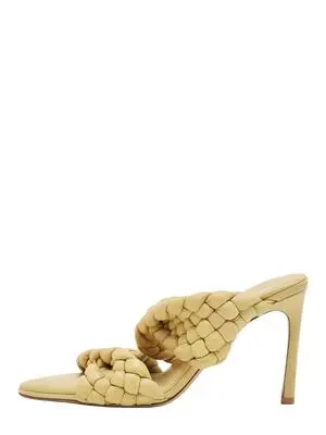 Bottega Veneta 100mm Weaving Braided Leather Sandals - Neutrals