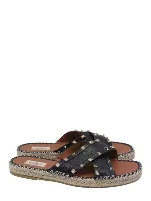 Valentino Garavani Rockstud Crisscross Sandals - Black