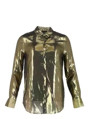 Equipment Silk Button-up Shirt - Gold