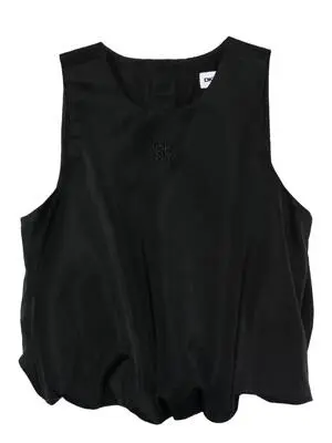 Dkny Sleeveless Bubble Tank Top - Black