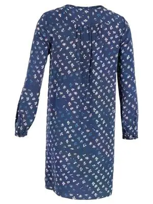 Diane Von Furstenberg Vintage Floral-print Long-sleeve Midi Dress - Blue