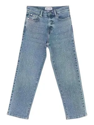 Dkny Embellished High-rise Jeans - Blue