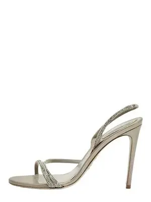 RENE CAOVILLA Satin Slingback Sandals