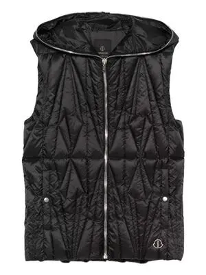 MONCLER + RICK OWENS Hooded Quilted Vest - Black