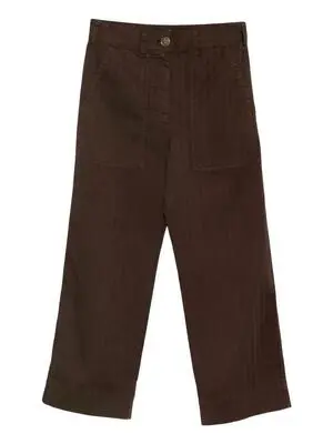 Etro Patch-pocket Herringbone Trousers - Brown