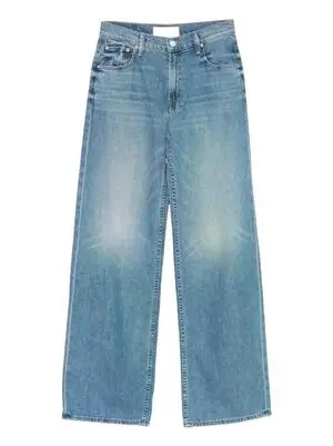 MOTHER Spinner Zip Sneak Wide-leg Jeans - Blue