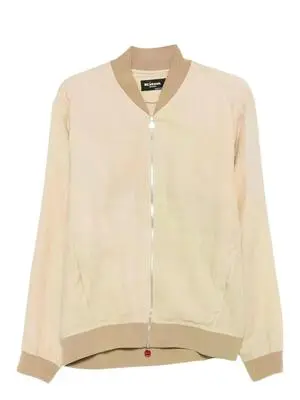Kiton Zipped Bomber Jacket - Neutrals