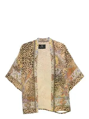 Etro Paisley Leopard Print Jacket - Neutrals