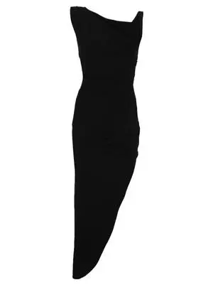 Elisabetta Franchi Sleeveless Asymmetric Dress - Black
