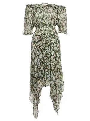 Maje Floral-print Dress - Green