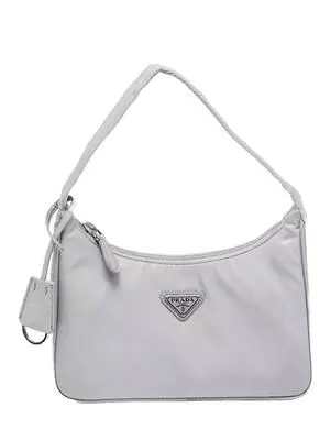 Prada 2000s Logo-plaque Shoulder Bag - Grey