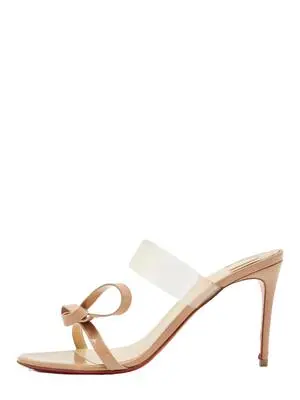 CHRISTIAN LOUBOUTIN Bow Leather Sandals - White